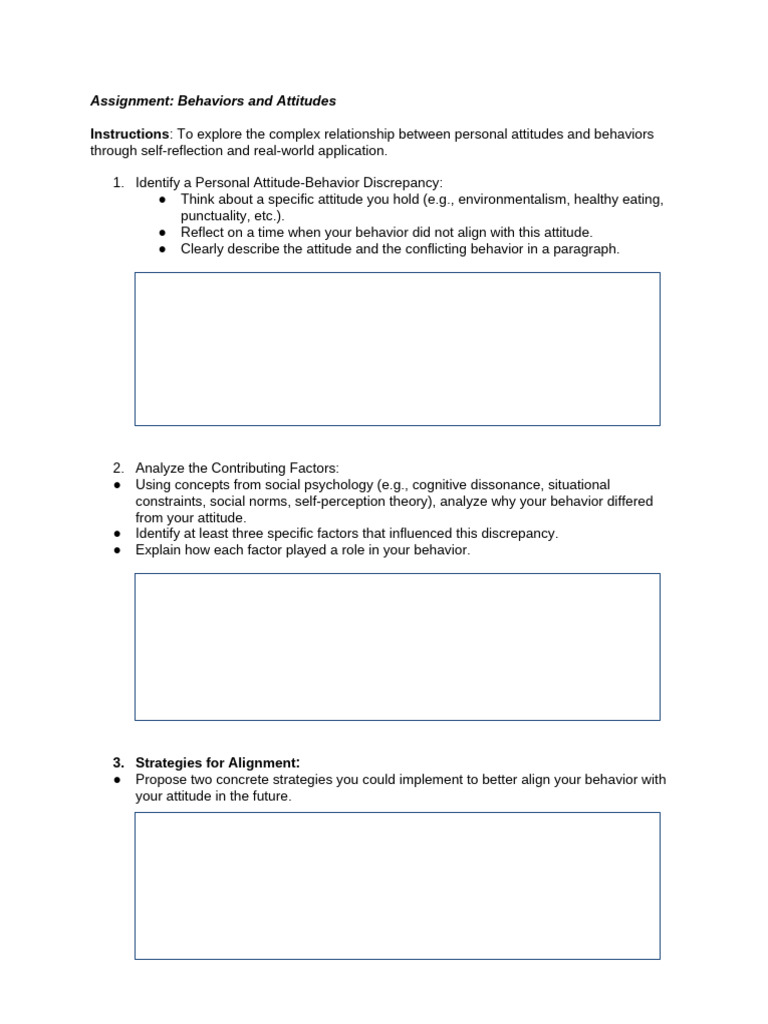 Assignment Behaviors and Attitudes | PDF