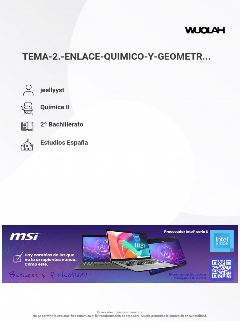 Tema 2. Enlace Quimico y Geometria Molecular | PDF | Enlace químico | Enlace iónico