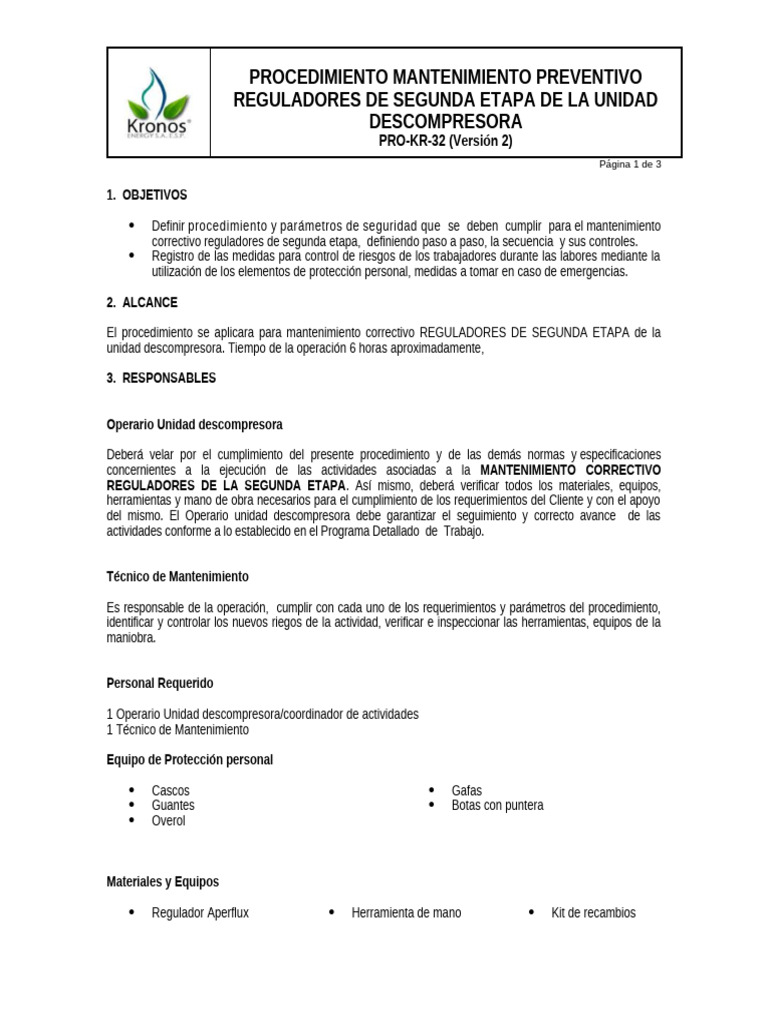 Pro - Mmto - Regulad - Seg - Etapa - V2 Gte | PDF