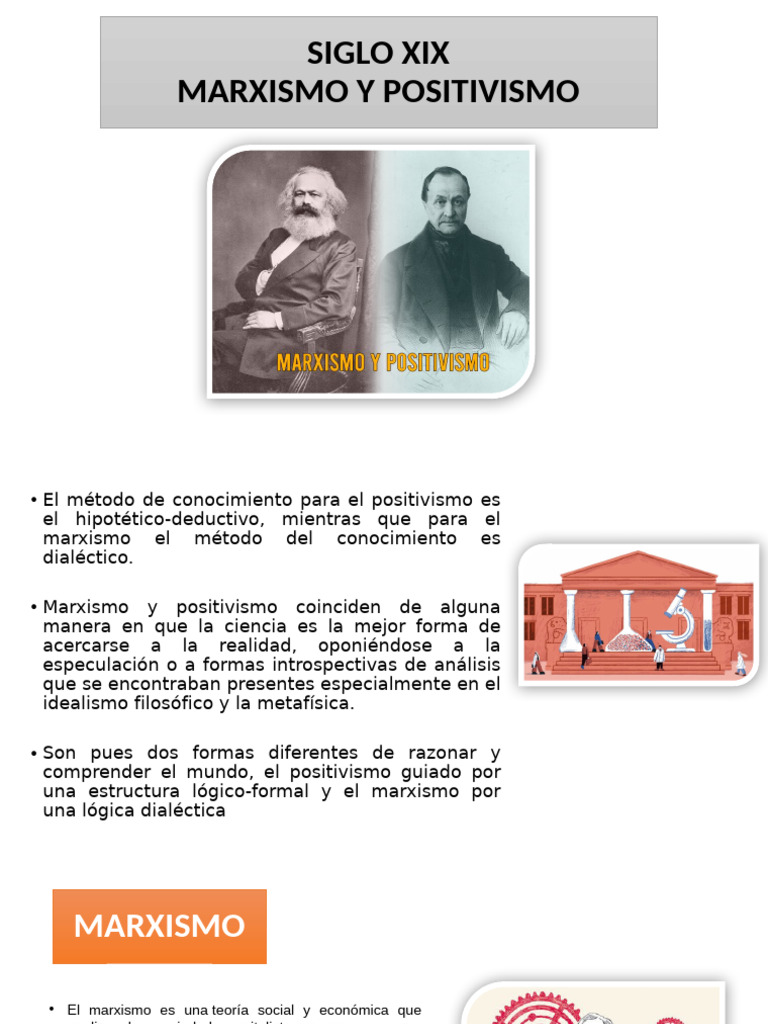 Marxismo y Positivismo: Comparativa Teórica | PDF | marxismo | Positivismo