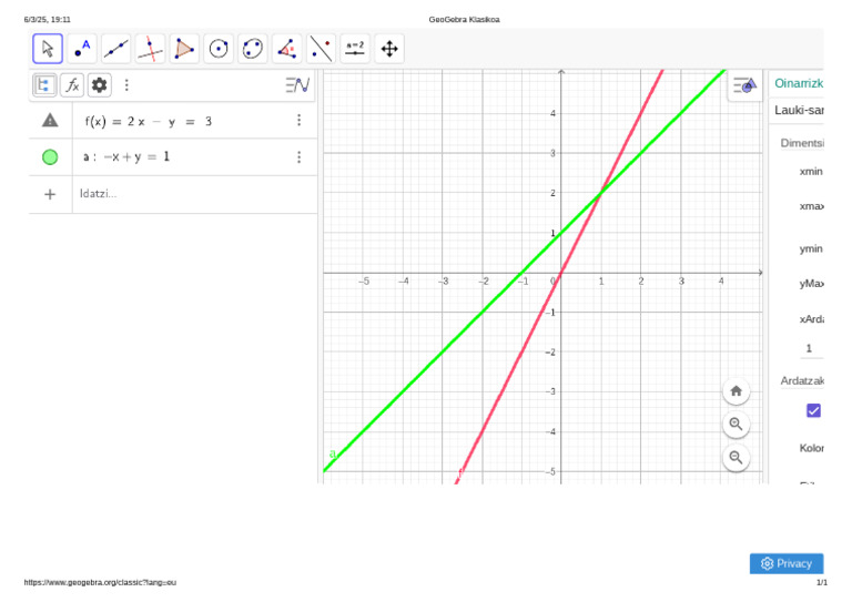 GeoGebra Klasikoa | PDF