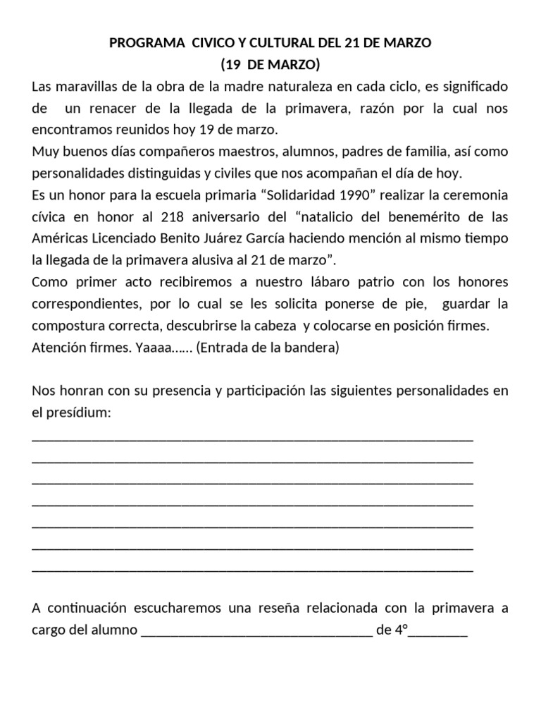 Programa Primavera Soli 2025 | PDF