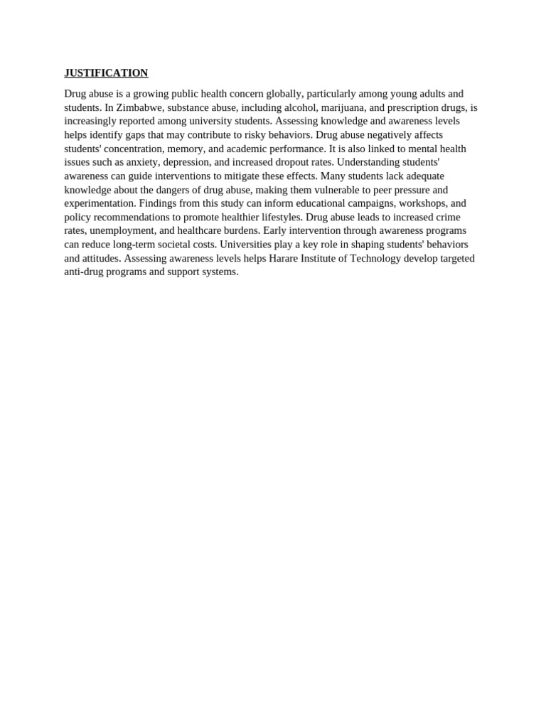 Awareness of Drug Abuse Among Students | PDF