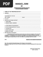 Bank Mandate Form | PDF