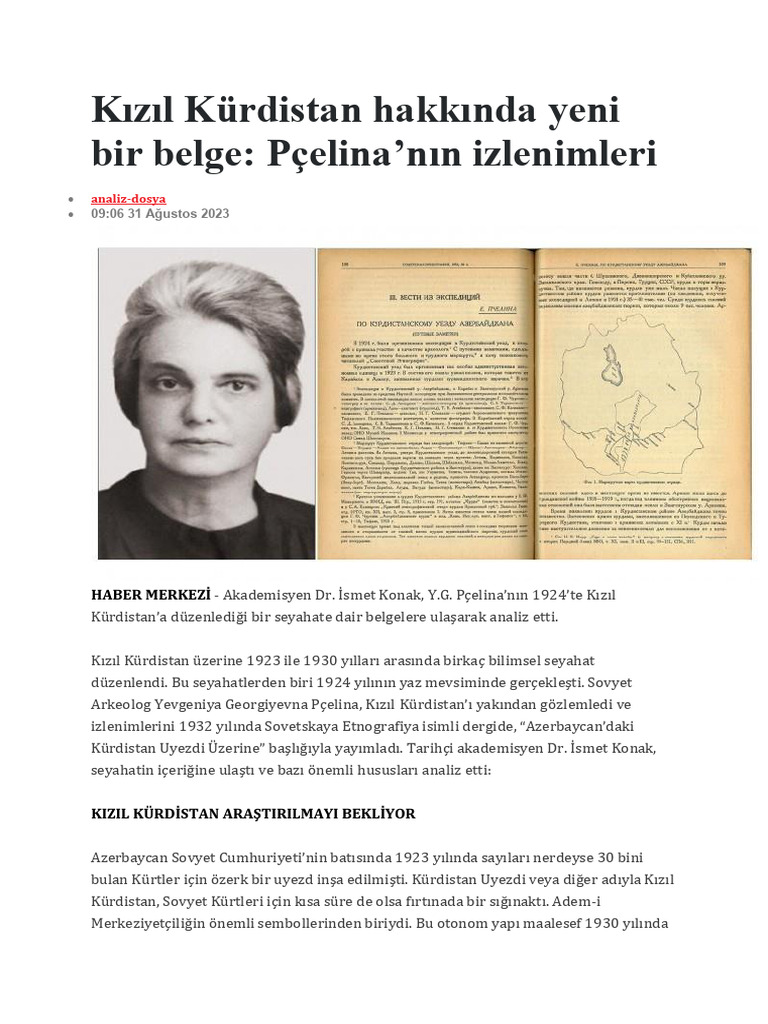 Kizil Kurdistan Hakkinda Yeni Bir Belge | PDF