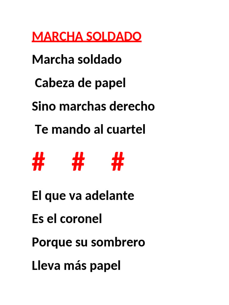 Marcha Soldado | PDF