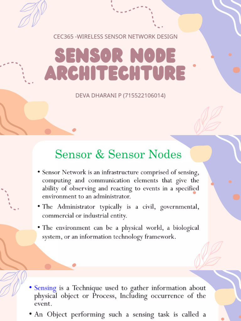 Sensor Node Architechture | PDF
