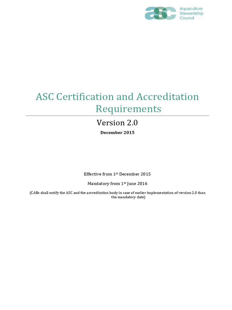 ASC-Certification-and-Accreditation-Requirements-V.-2_clean | PDF | Forest Stewardship Council ...