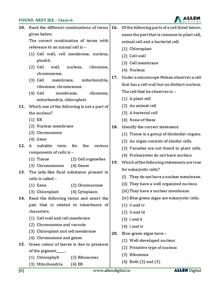 Animal Cell Structure Quiz Questions | PDF | Cell (Biology) | Cell Nucleus