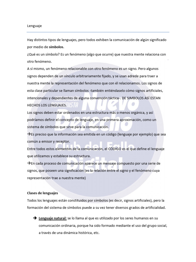 Tipos y Estructura del Lenguaje | PDF | Semántica | Comunicación