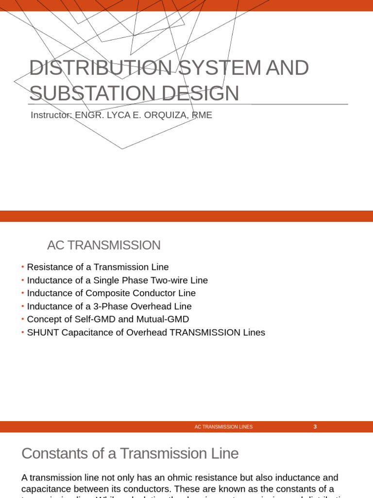 Ac Transmission Lines Constants | PDF | Inductance | Electric Power ...