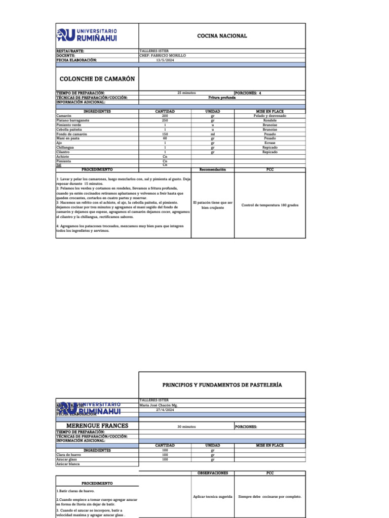 Guia Colonche | PDF | lactoso | Cocinando