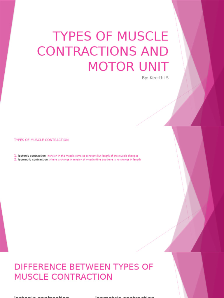 Types of Muscle Contractions and Motor Unit | PDF