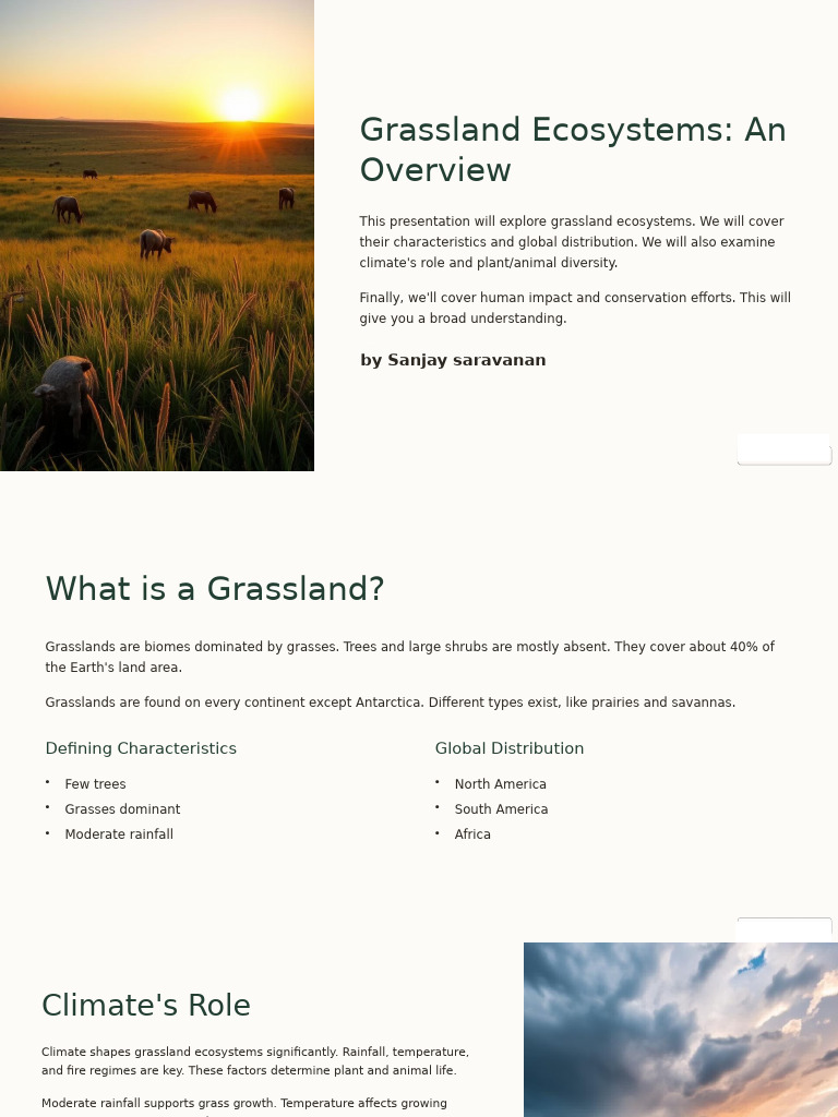 Grassland Ecosystems An Overview | PDF | Grassland | Grazing