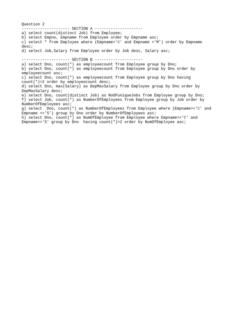 DBMS- Worksheet 4 - Answers | PDF