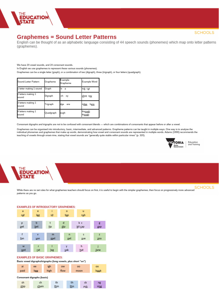 litfocusphonicsgraphemes | PDF | Phonetics | Orthography