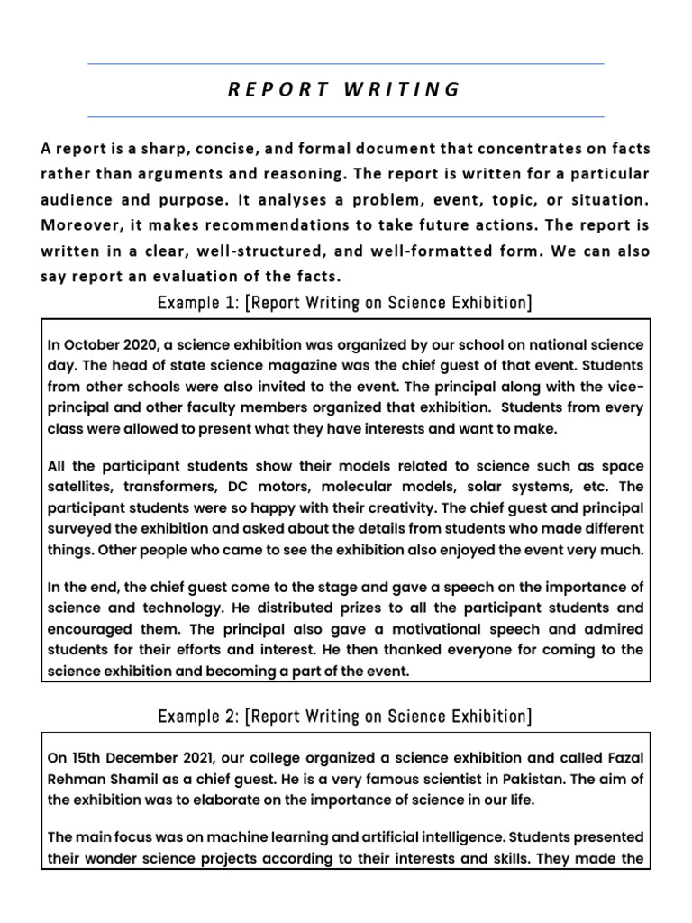 Report Writing Samples | PDF | Flood | Science