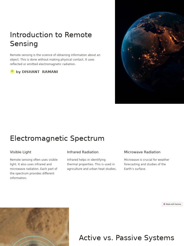 Introduction To Remote Sensing | PDF