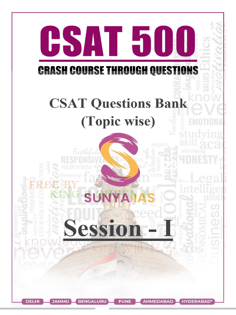 CSAT 500 - Session 1 - SUNYA - IAS - KING - R - QUEEN - P | PDF | Prime Number | Numbers
