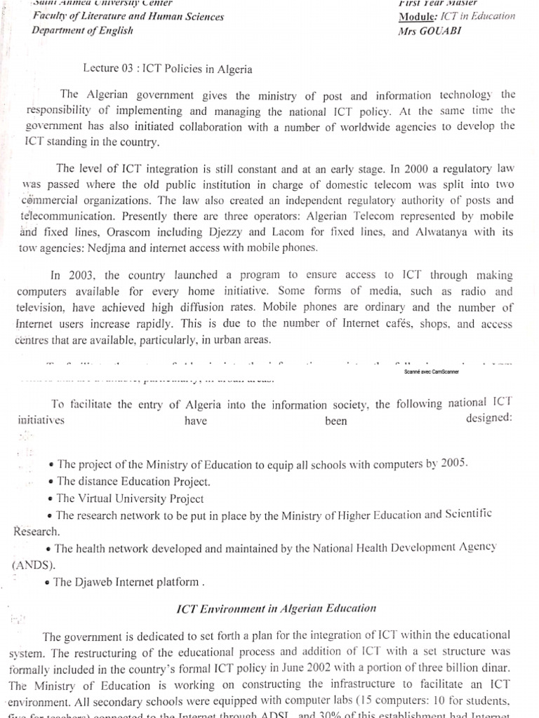 ICT Policies in Algeria | PDF