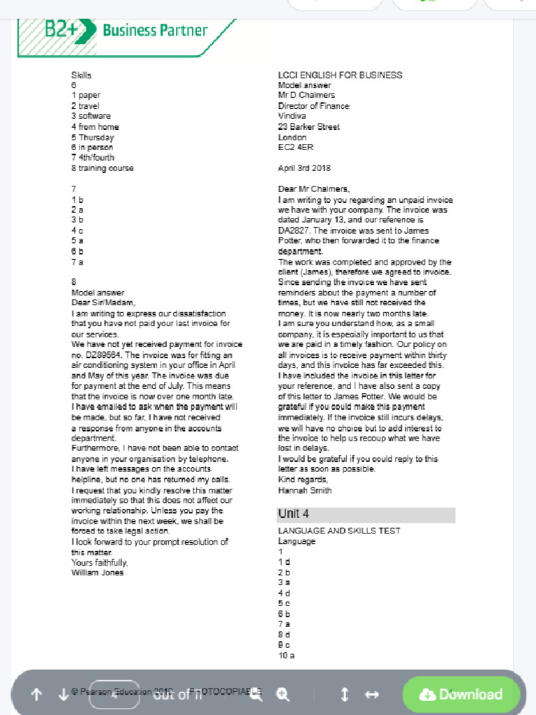 Busines Partner Answer | PDF