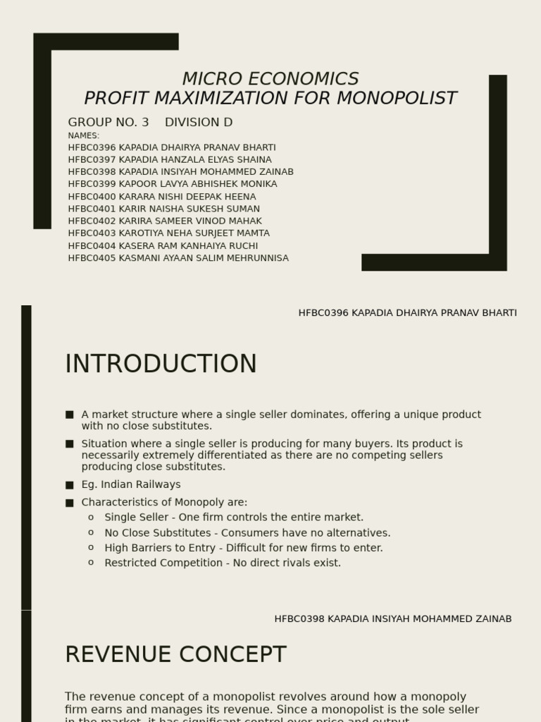 SEM2 ECO | PDF | Monopoly | Profit (Economics)