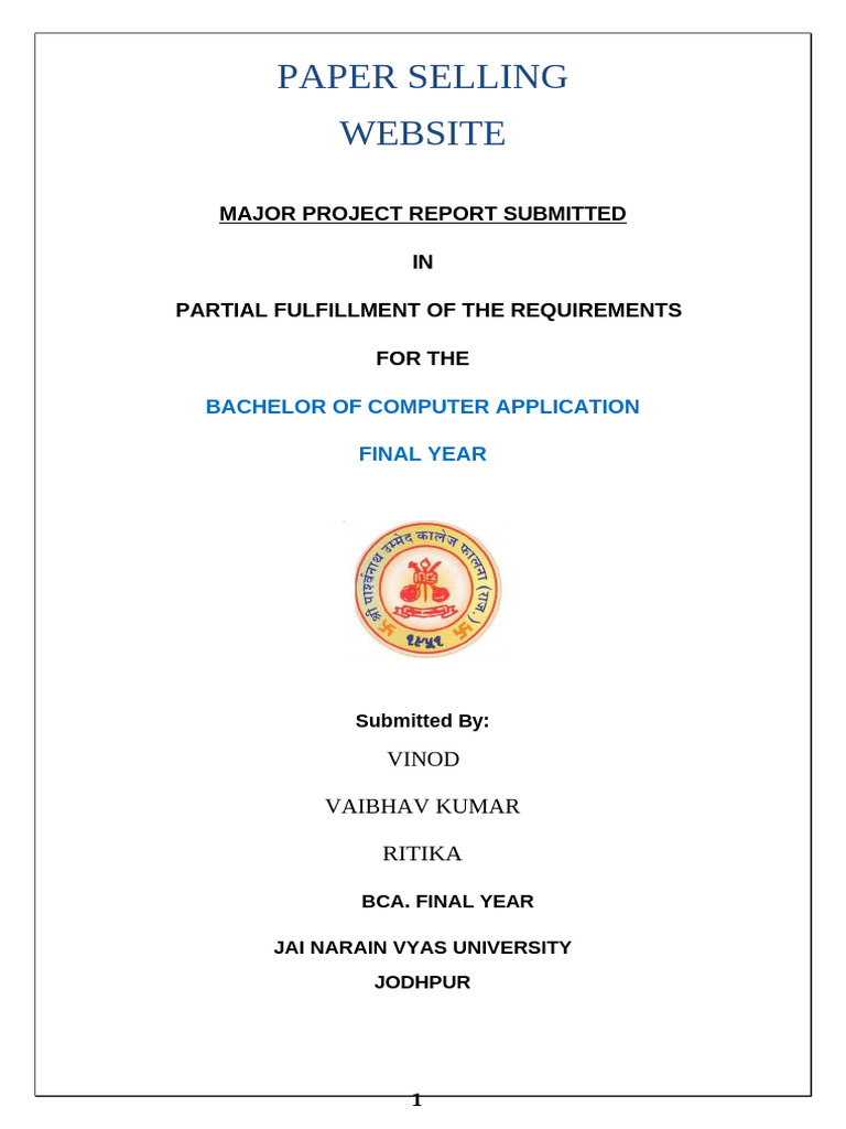 Paper Selling Website | PDF | Computing