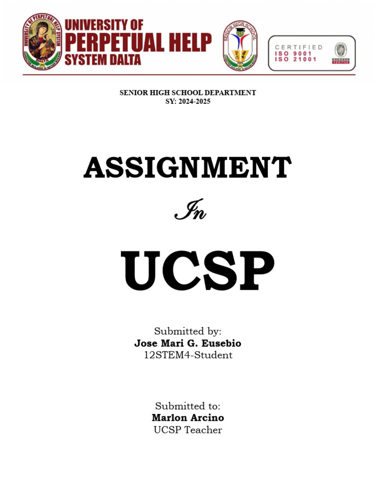 UCSP Assignment for 12STEM4 Students | PDF