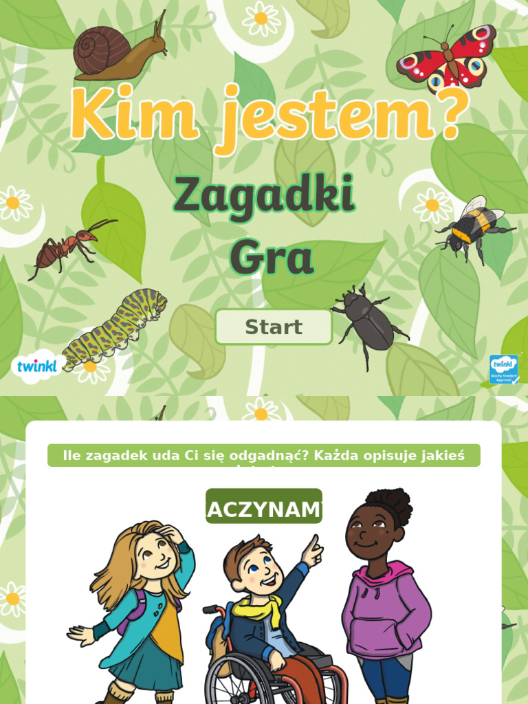 Kim Jestem - Zgadywanka - Owady I Robaki | PDF
