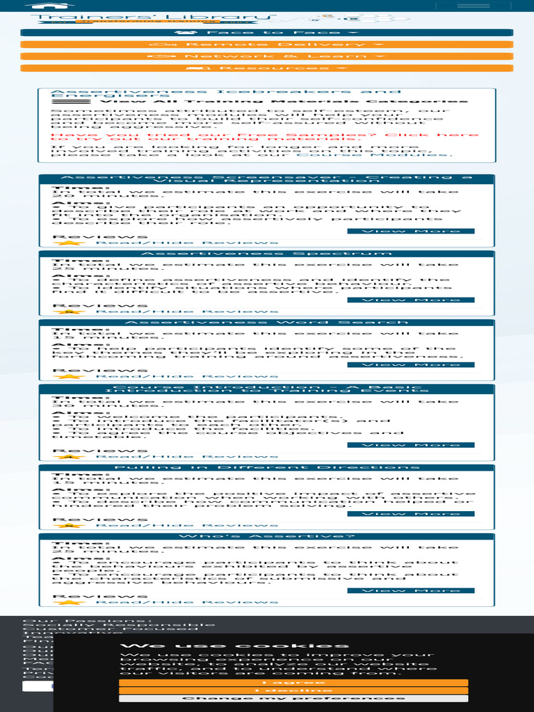 Assertiveness Training Icebreakers, Energisers and Short Exercises | PDF | Psychology | Learning