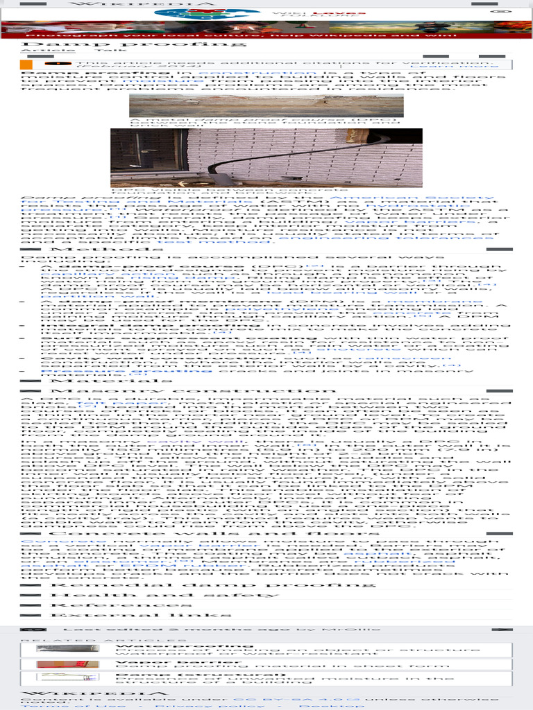 Damp Proofing Methods in Construction | PDF | Building Engineering ...