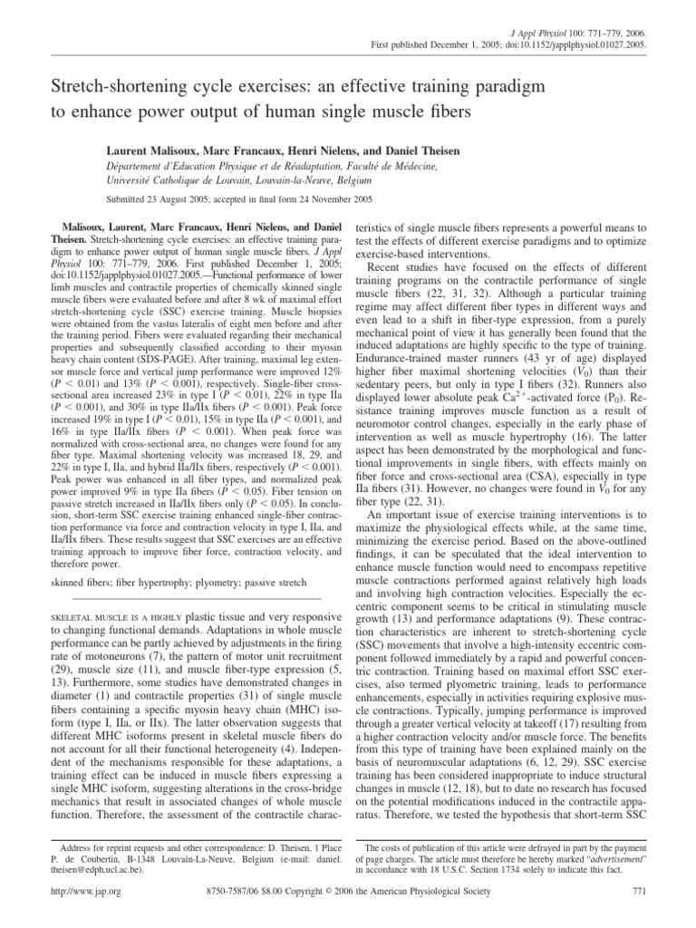 Malisoux Et Al 2006 Stretch Shortening Cycle Exercises An Effective ...