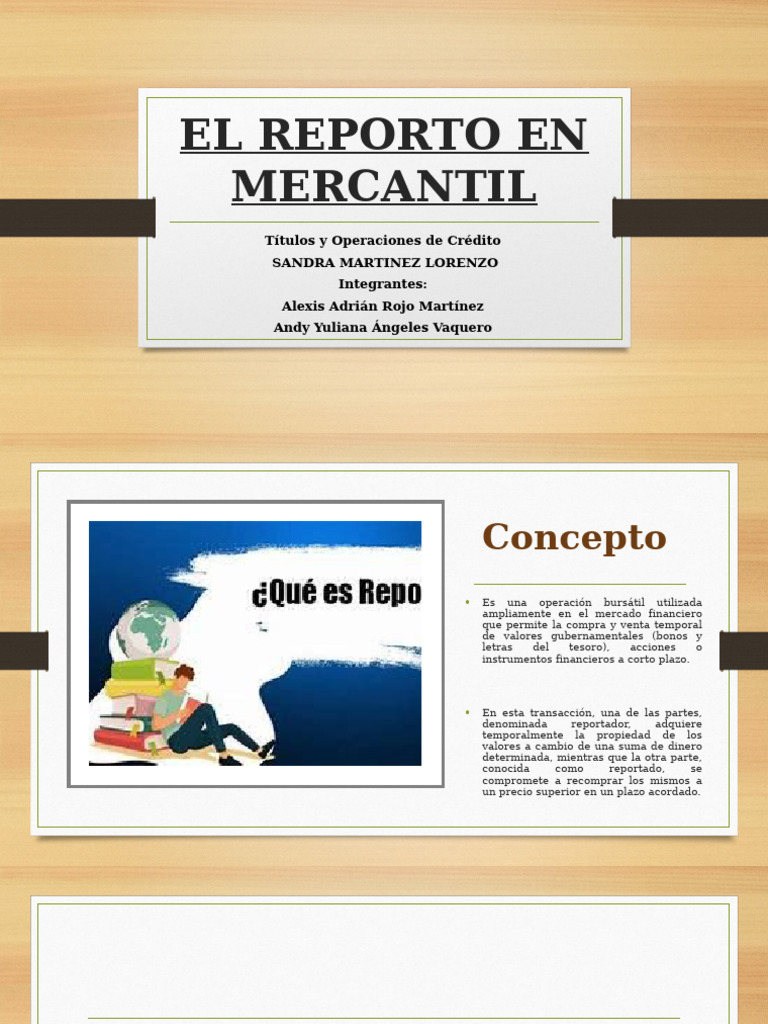 El Reporto | PDF | Carta de crédito | Inversiones