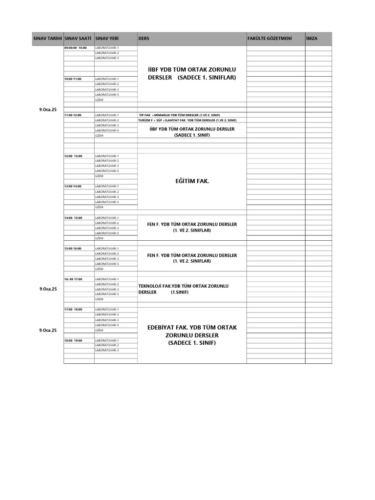 Ydb Final Takvimi | PDF