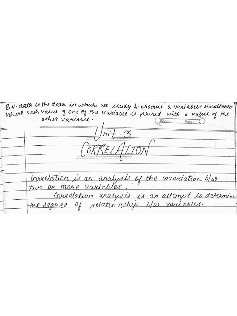 Correlation Statistics Sem1 | PDF