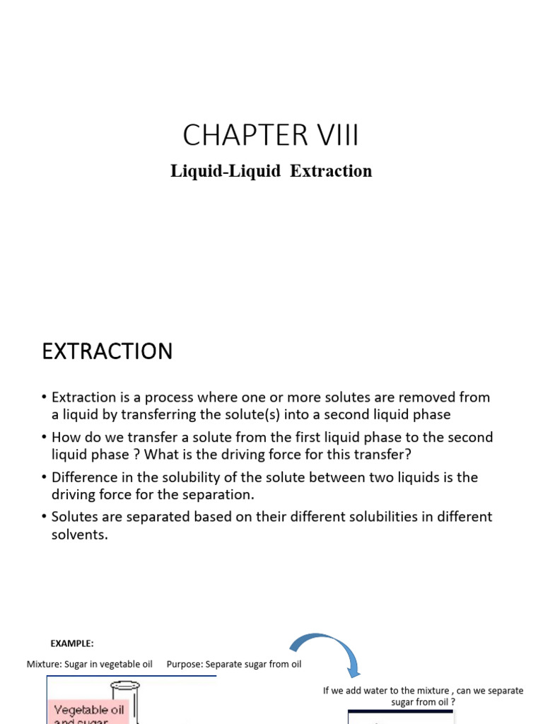 Chapter - 8 - Liquid - Liquid - Extraction-Final Version | PDF | Phase (Matter) | Solubility