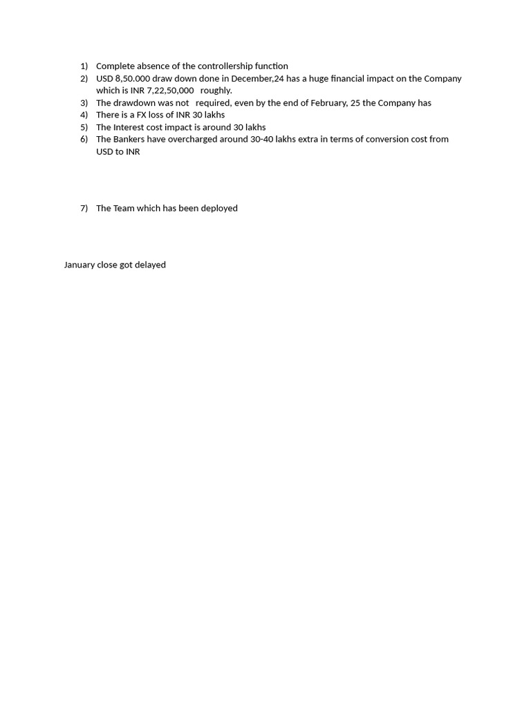 Complete Absence of The Controllership Function | PDF