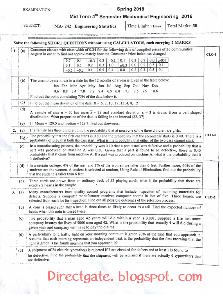 Statistics Mid Term | PDF