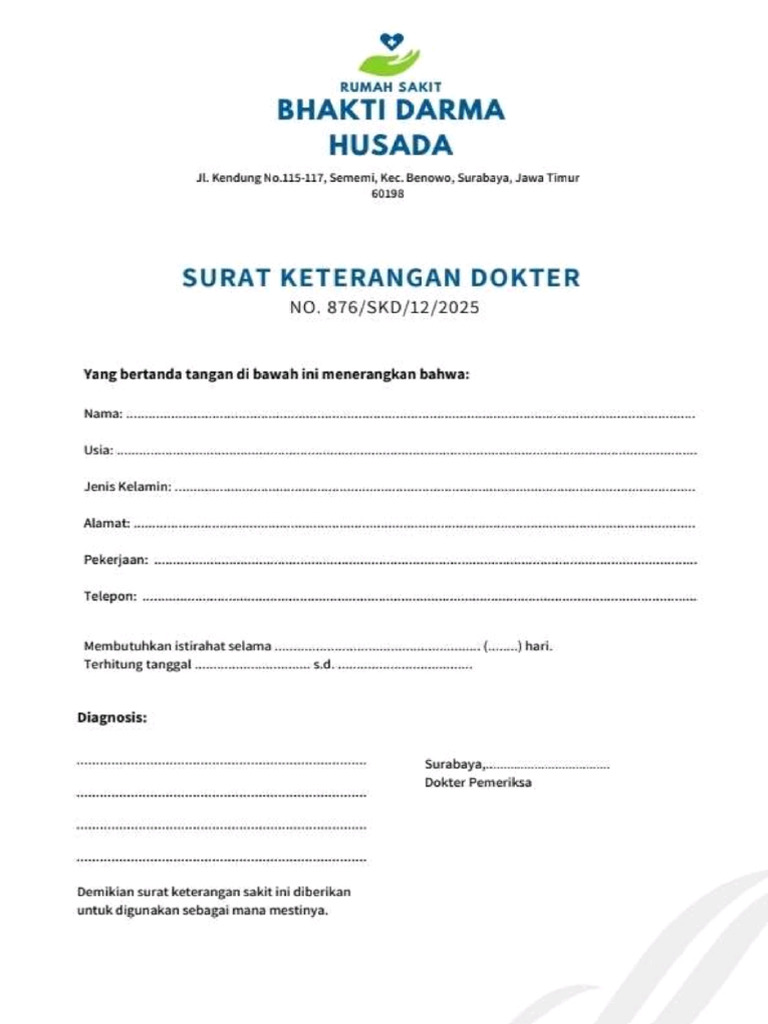 Surat Dokter BDH PDF | PDF