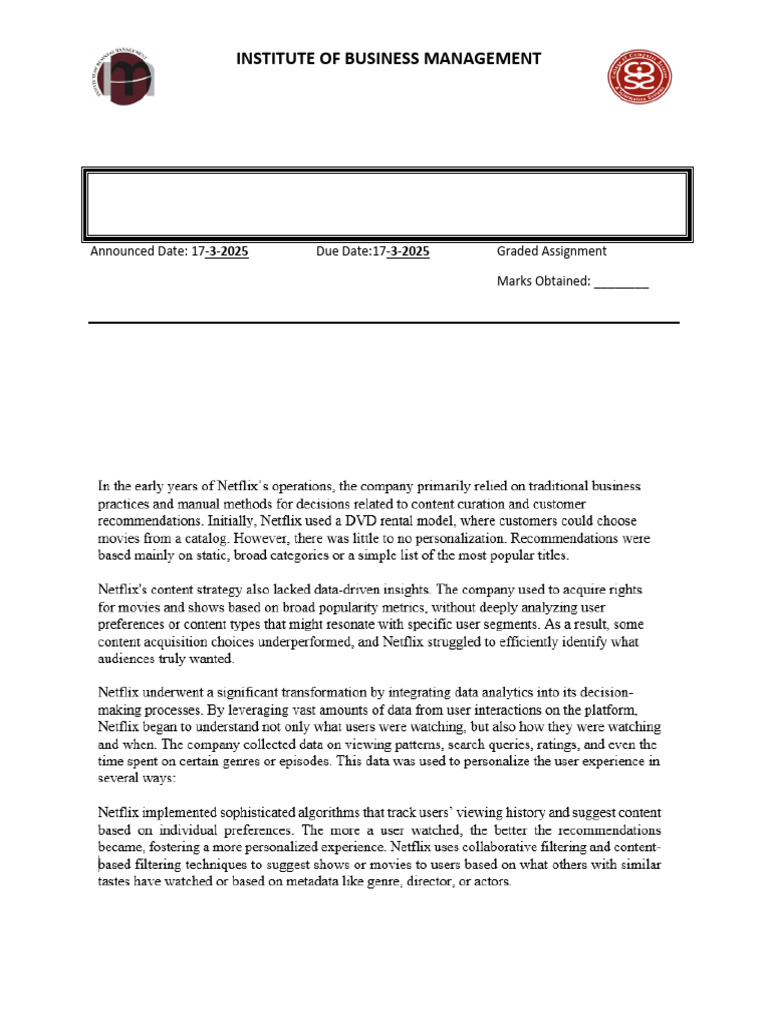 IDS online Assignment | PDF