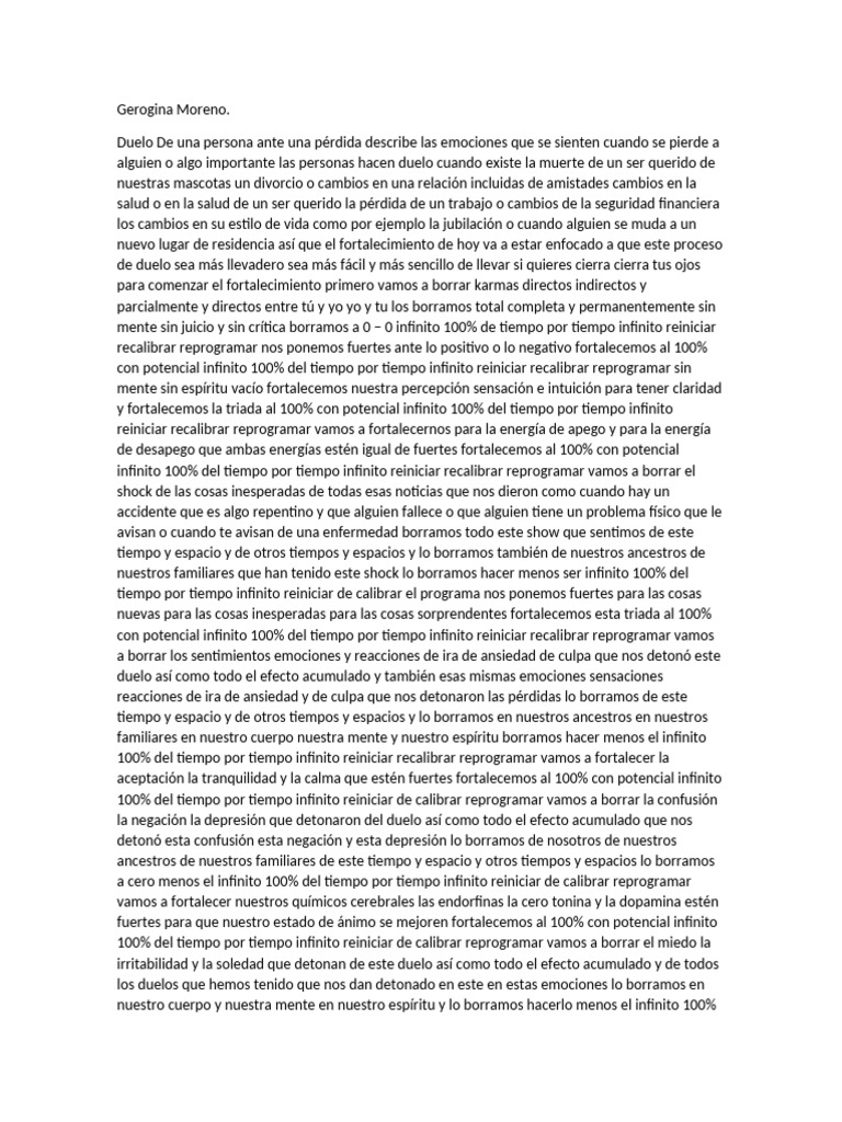 Yuen Duelo Georgina Moreno | PDF | Dolor | Las emociones