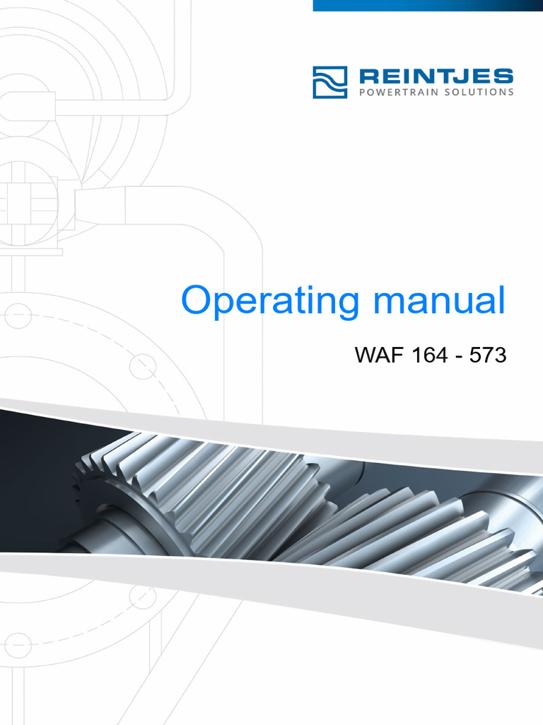 Reintjes Gearbox Operating Manual | PDF | Manual Transmission | Safety