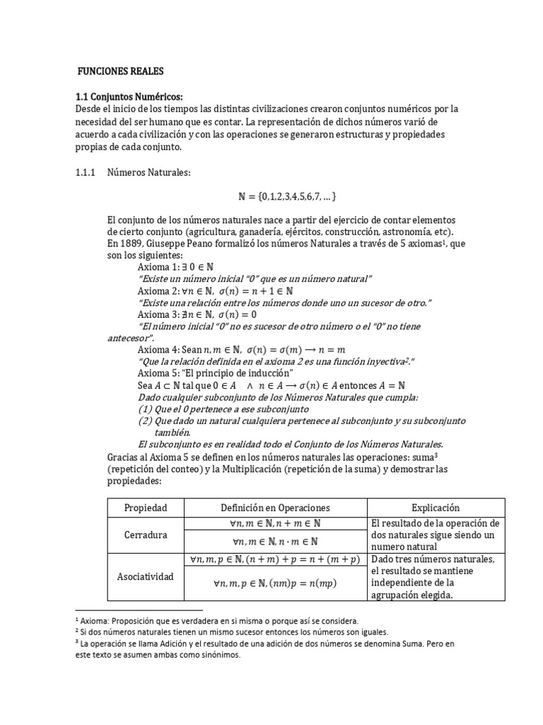 Capitulo 1 Funciones reales | PDF | Ecuaciones | Número natural