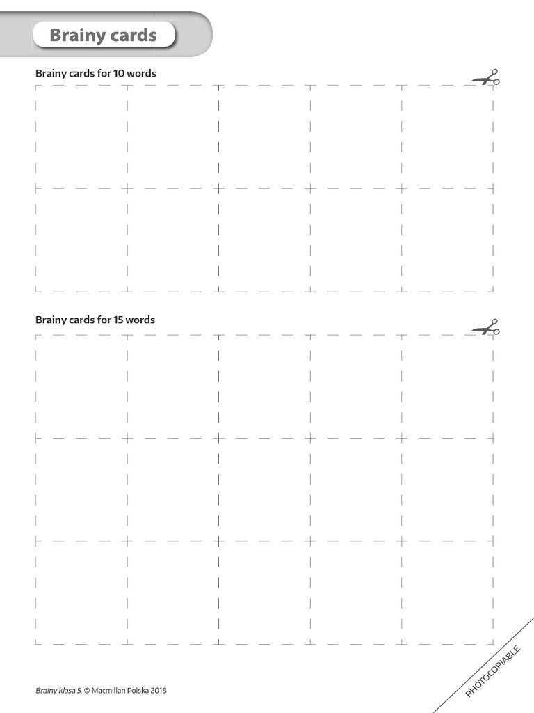 Brainy Cards for Vocabulary Learning | PDF