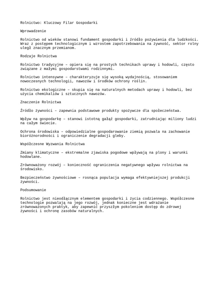 Rolnictwo | PDF