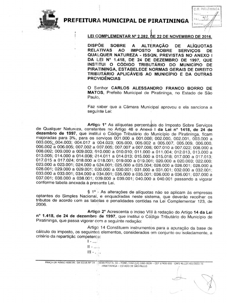 Leis-Complementares 2282-2016 1jqj189n8vobn | PDF