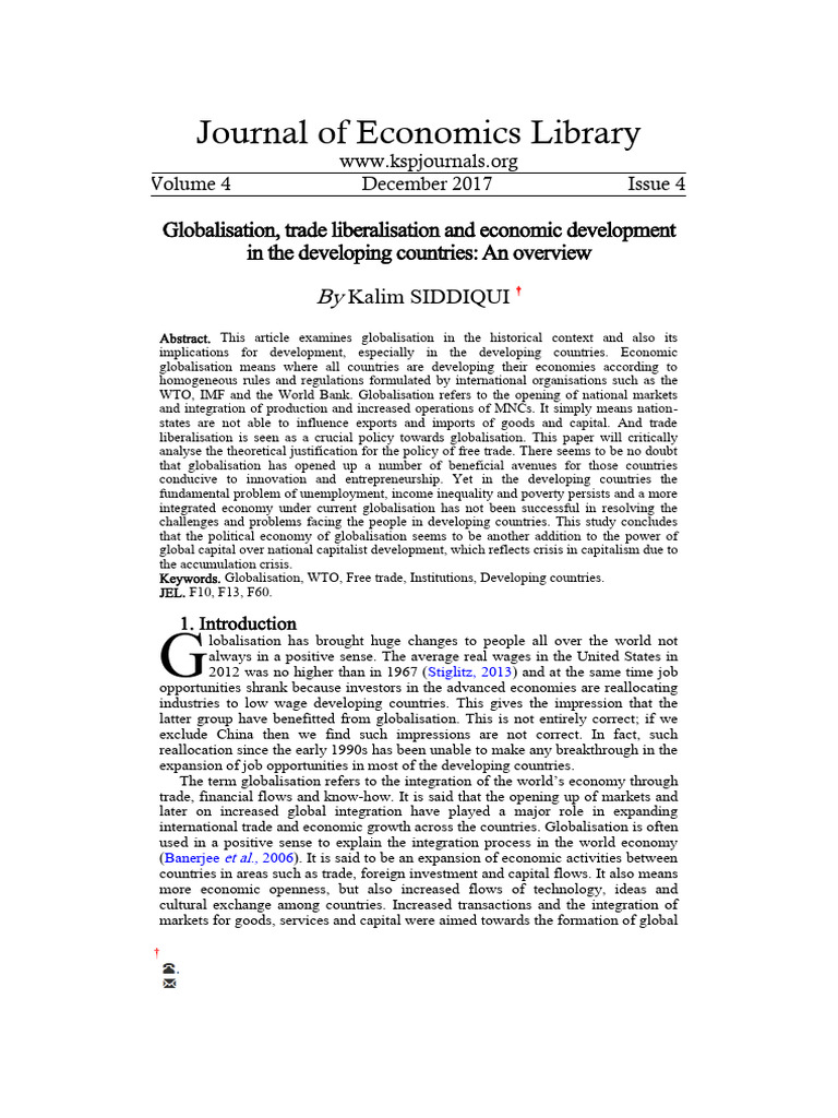 Globalisation and Development in Poor Nations | PDF | Globalization ...