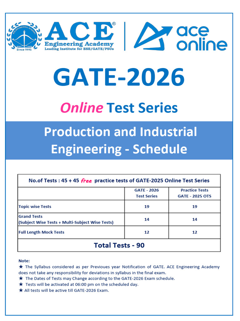 PI GATE-2026 Schedule | PDF | Construction | Welding