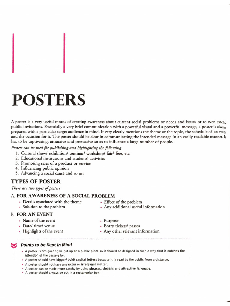 English Poster Making | PDF