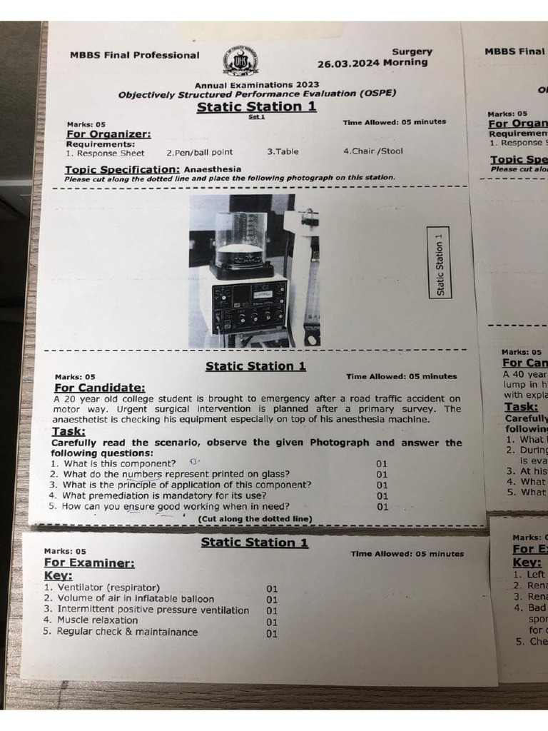 1 Surgery Ospe Batch 23 - 250316 - 014727 | PDF
